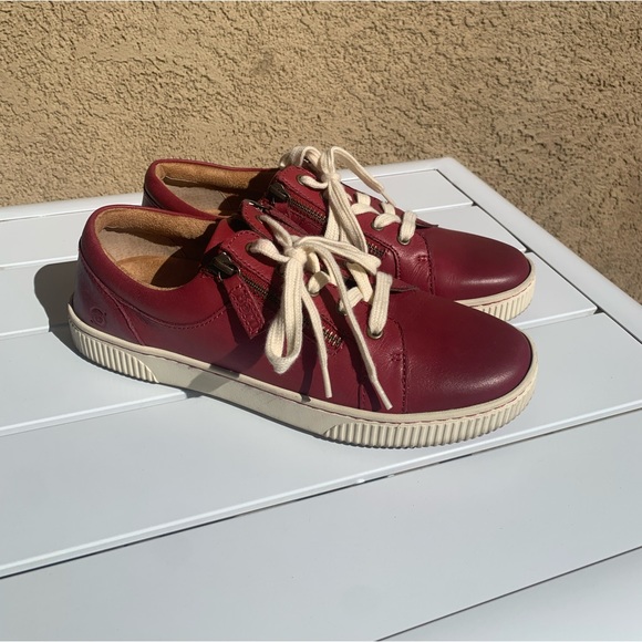 Born | Shoes | Born Red Leather Sneakers Size 95m | Poshmark